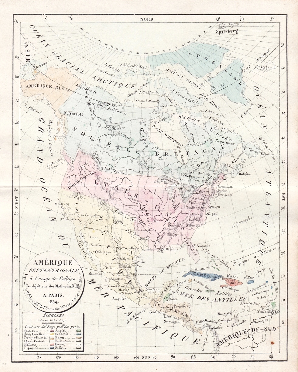 "Amerique Septentrionale" - North America Nordamerika United States ...
