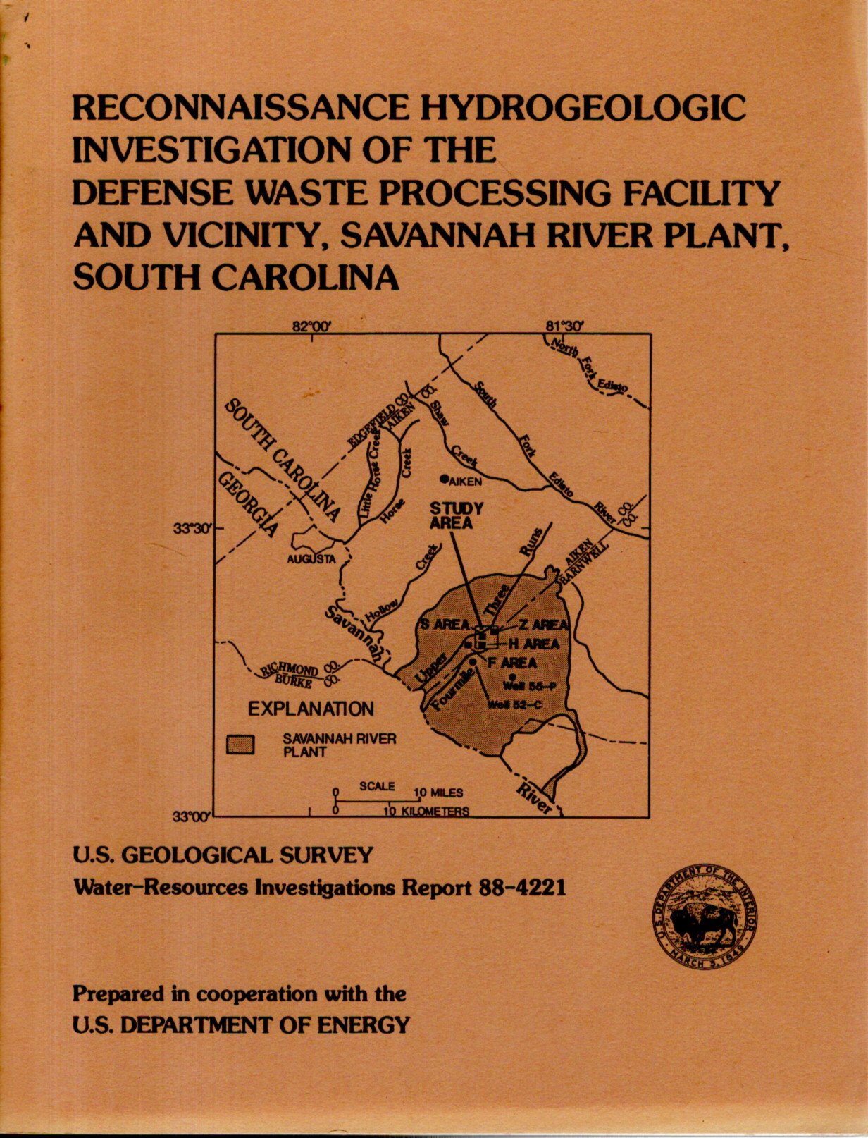 Reconnaissance Hydrogeologic Investigation of the Defense Waste ...