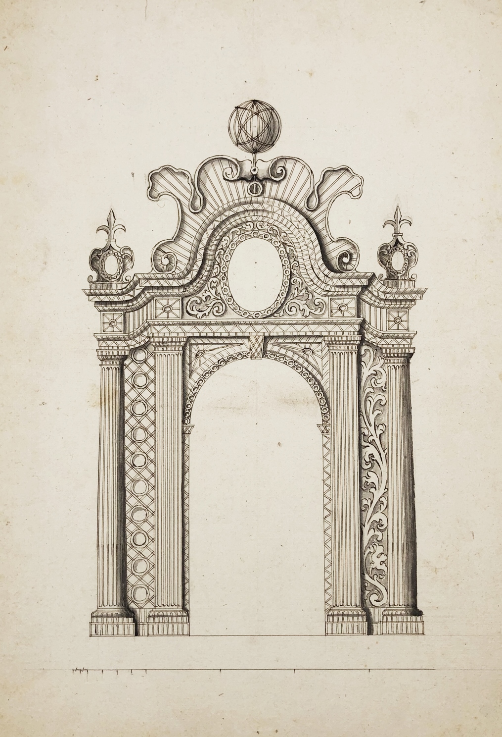 Design for an ephemeral triumphal arch / Triumphbogen Rokoko Rococo ...