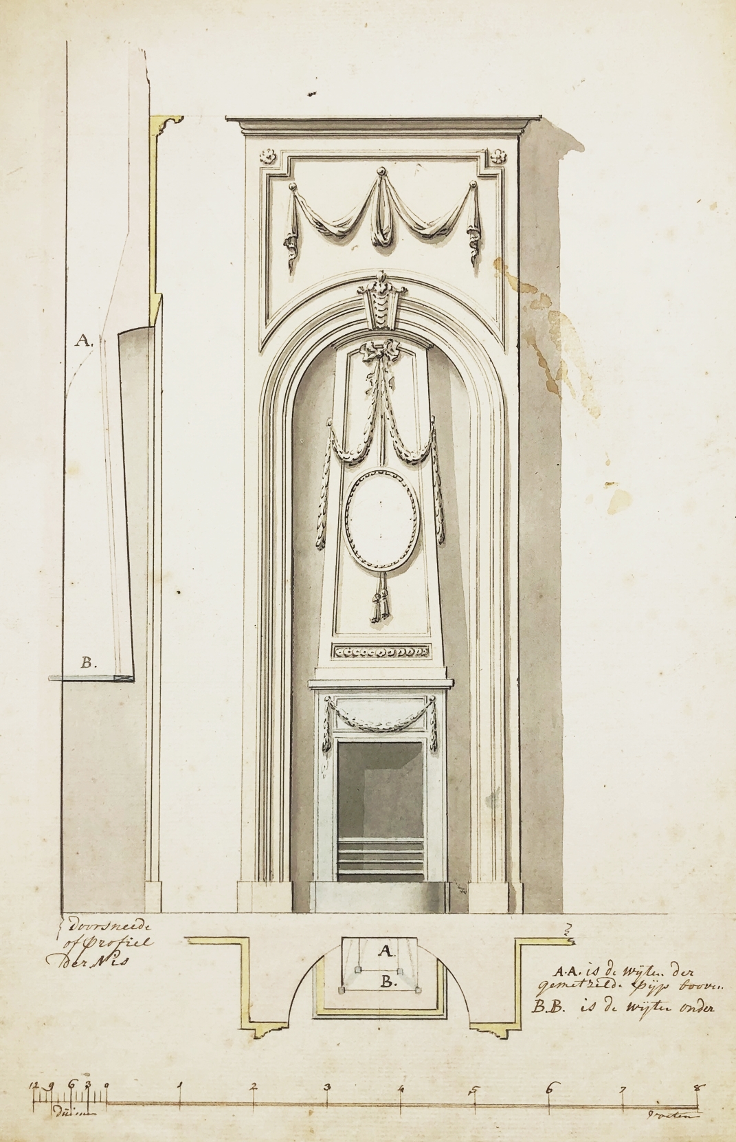 Design for a chimney / Kamin Rokoko Rococo Entwurf architecture ...