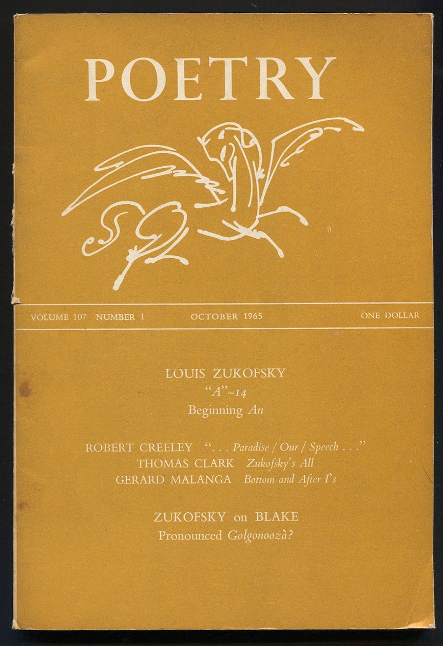 Poetry Vol. 107, No. 2, October 1965 by (ZUKOFSKY, Louis, Robert ...