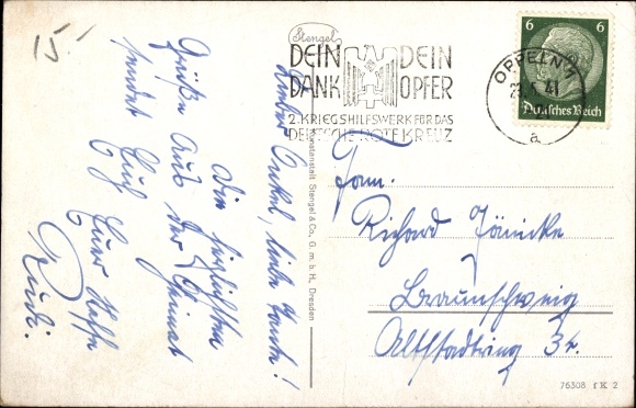 Ansichtskarte / Postkarte Opole Oppeln Schlesien, Partie am Mühlgraben: (1941) Manuskript ...