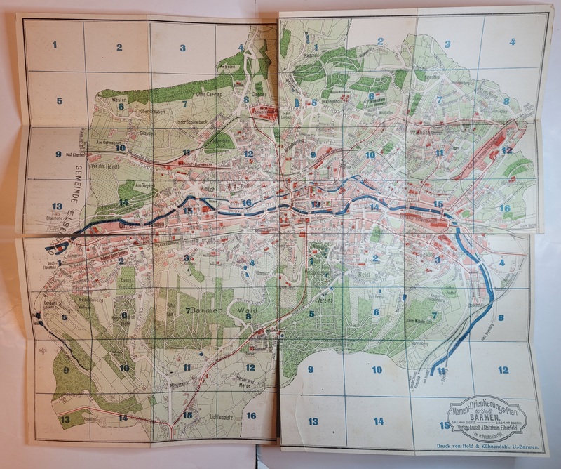 Moment-Orientierungs-Plan der Stadt Barmen. Augenblickliche Auffindung ...