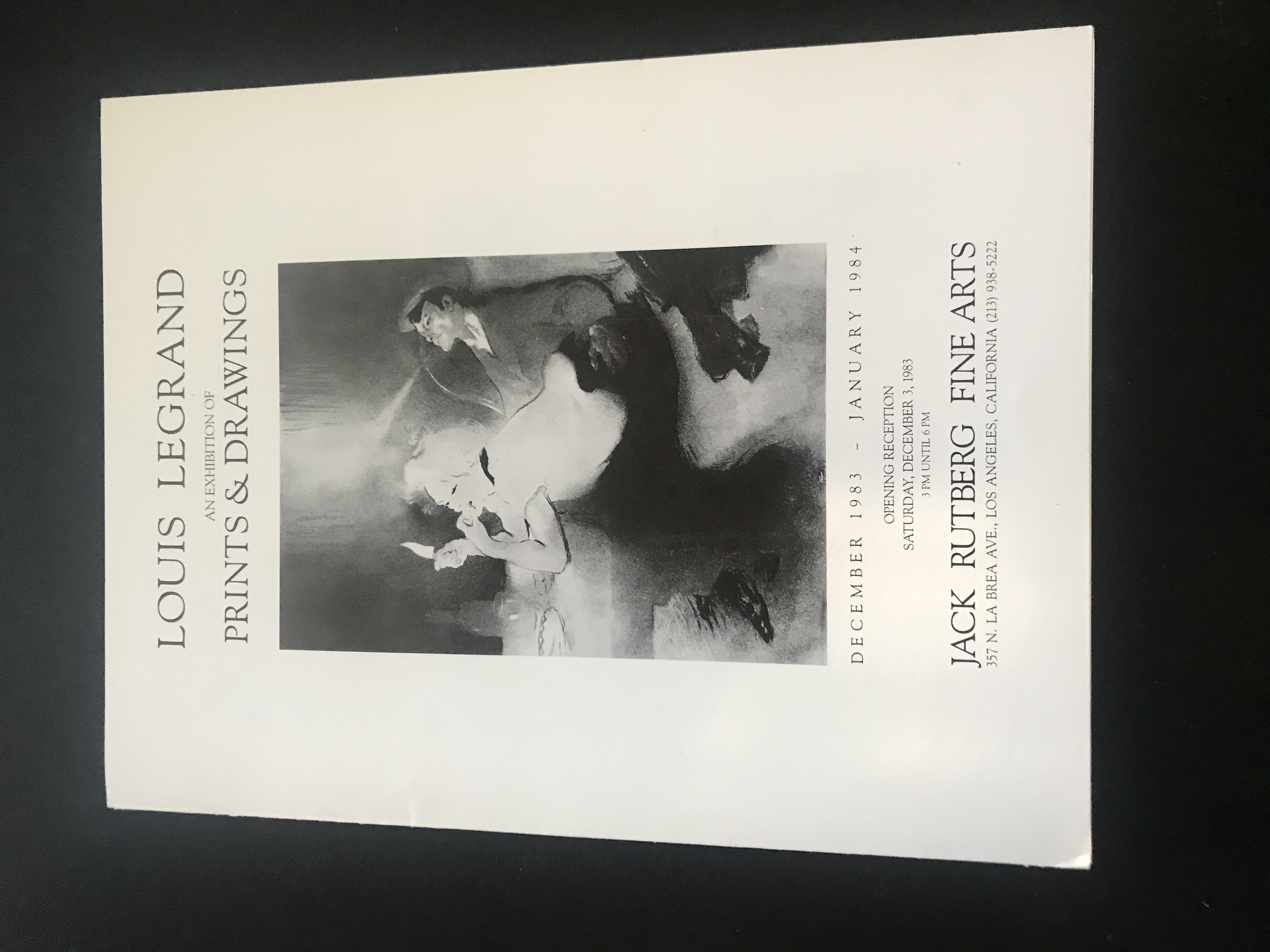 Louis Legrand: An Exhibition of Prints & Drawings: Very Good Soft cover ...