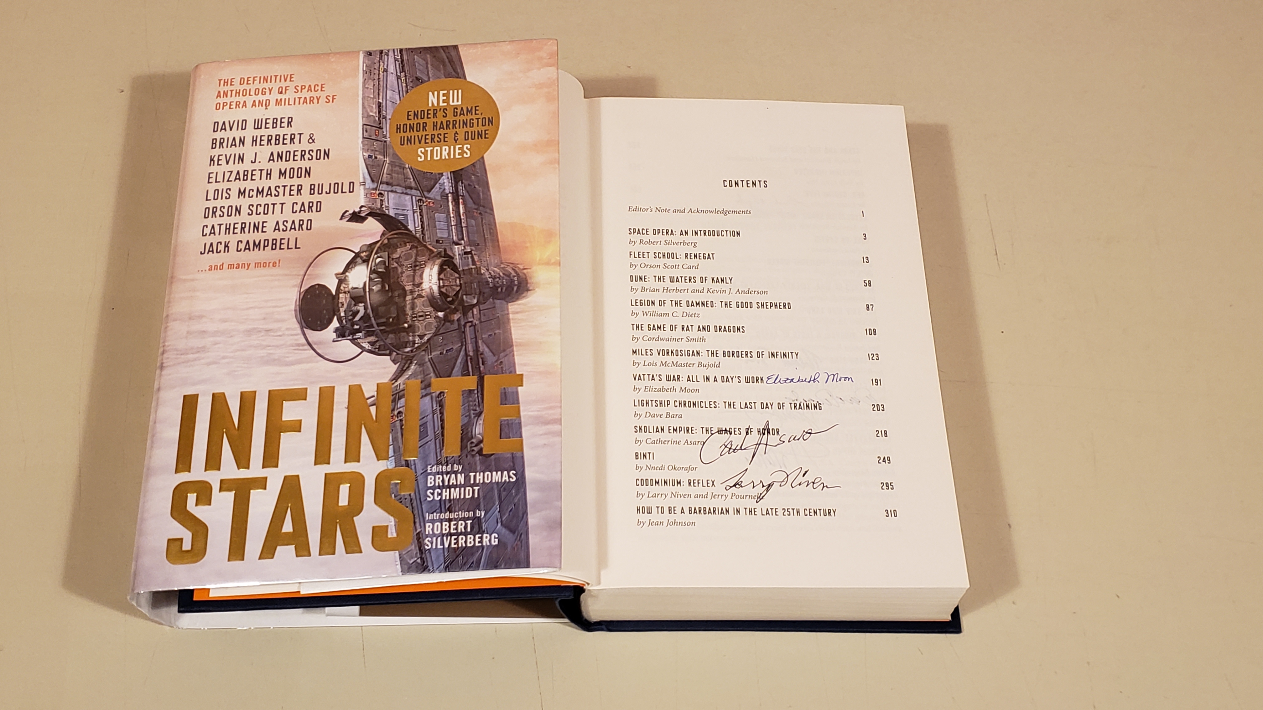Infinite Stars: Signed by Schmidt, Bryan Thomas (Editor); Weber, David ...