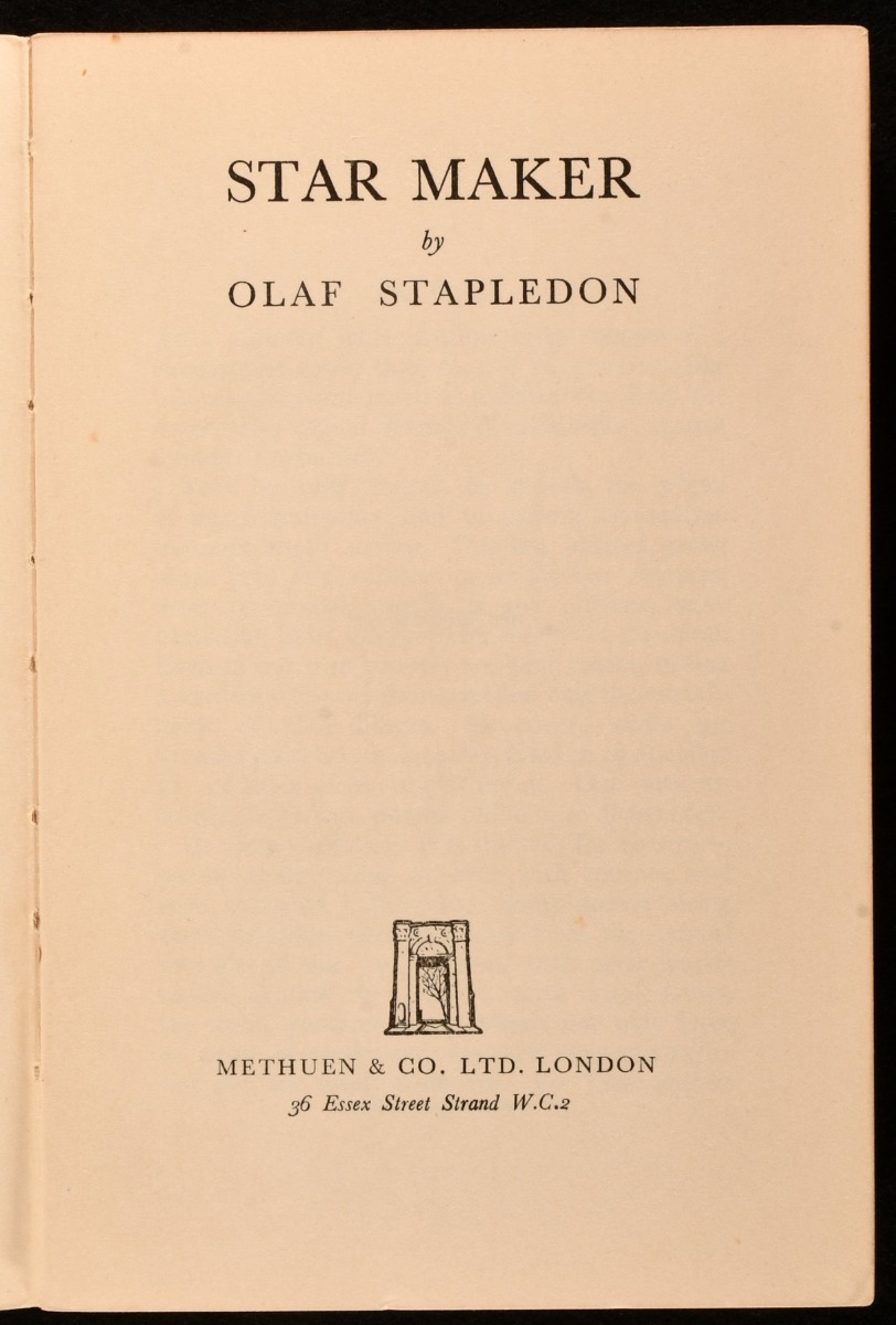 Star Maker by Olaf Stapledon: Very Good Indeed Cloth (1937) First ...