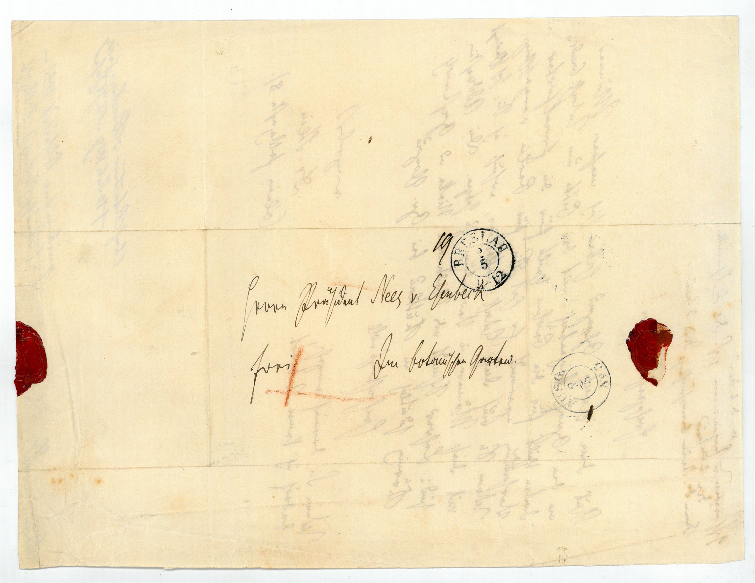 Eigenh. Brief mit U. by Stein, Julius, Journalist und Politiker (1813-1889).: Manuscript / Paper ...