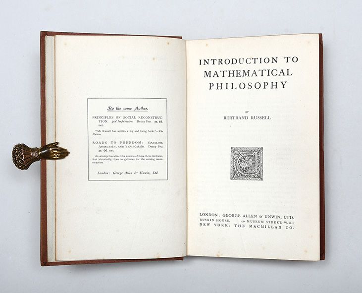 Introduction to Mathematical Philosophy. by RUSSELL, Bertrand. | Peter ...