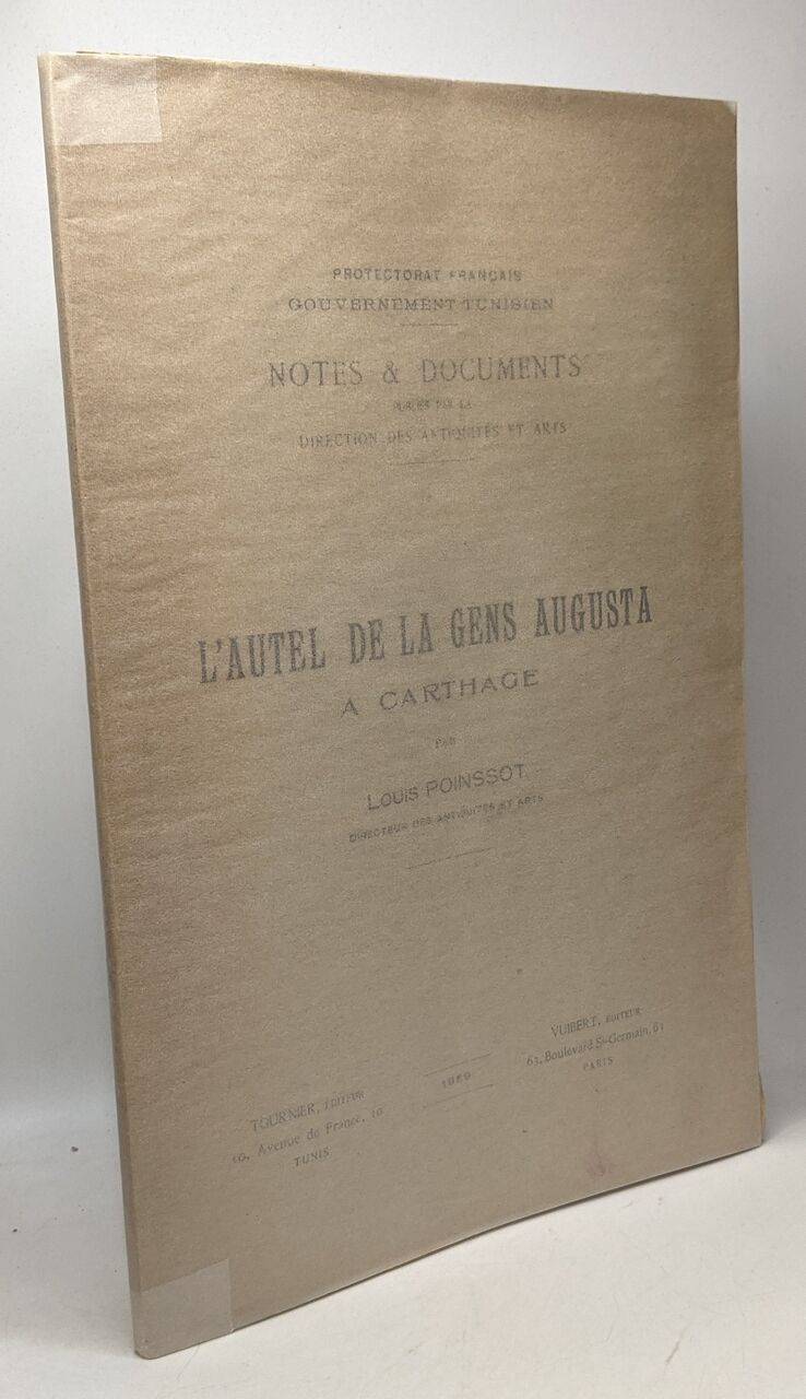 L'autel de la Gens Augusta Ã Carthage - Notes & Documents publiÃ©s par ...
