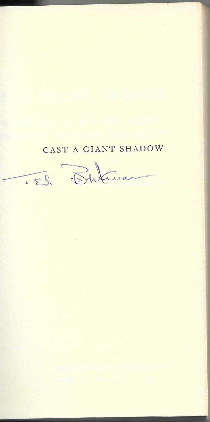 CAST A GIANT SHADOW [SIGNED, FIRST EDITION]. The Story of Mickey Marcus ...