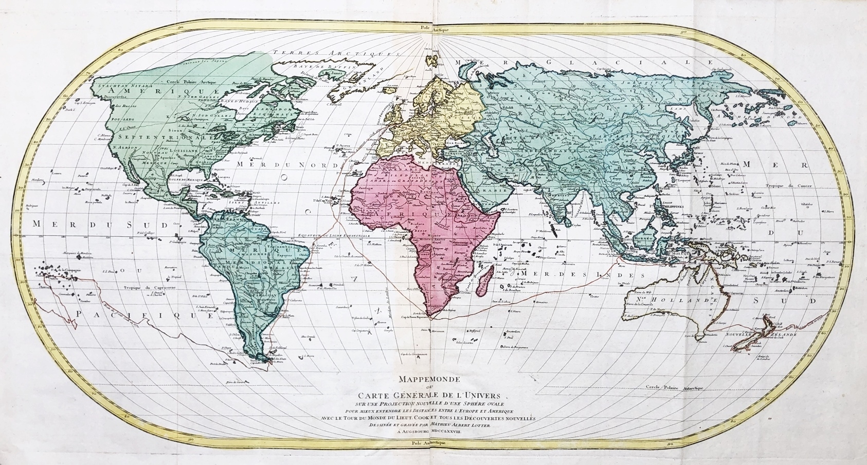 "Mappemonde ou Carte Generale de l'Univers sur une projection nouvelle ...
