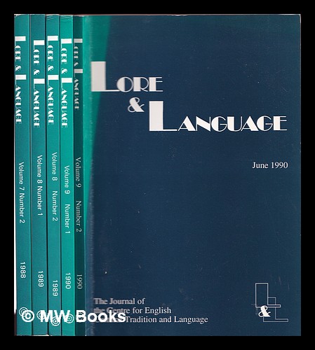 Lore & Language: The Journal of the Centre for English Cultural ...