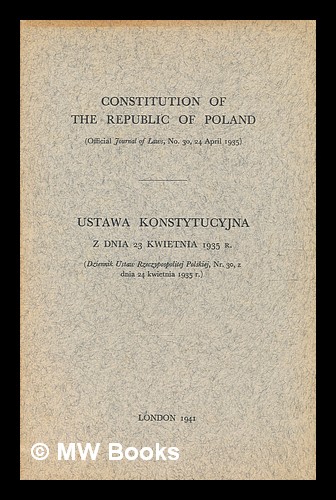 Constitution of the Republic of Poland. Official "Journal of Laws", no ...