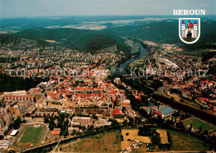Postkarte Carte Postale 73837473 Beroun Beraun CZ Fliegeraufnahme ...