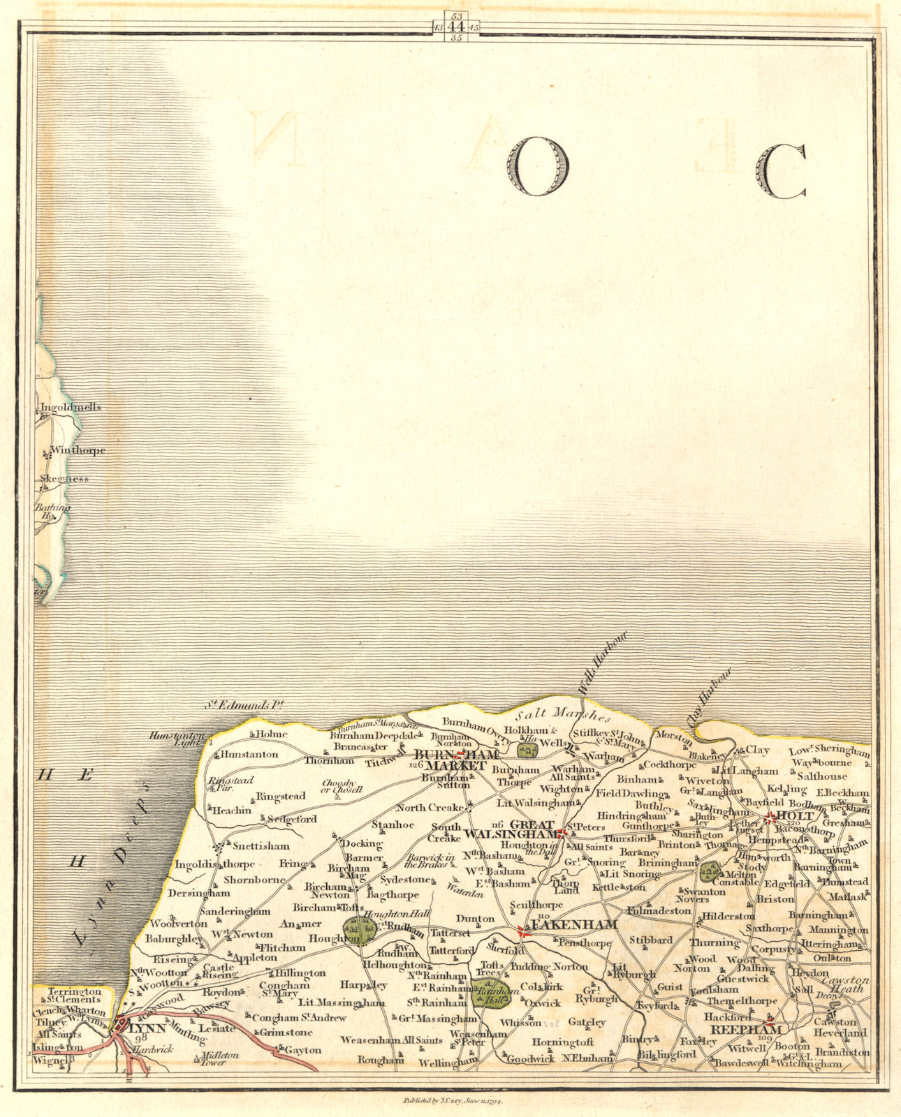 [no title] - Map section 44 from Cary's New Map of England & Wales ...