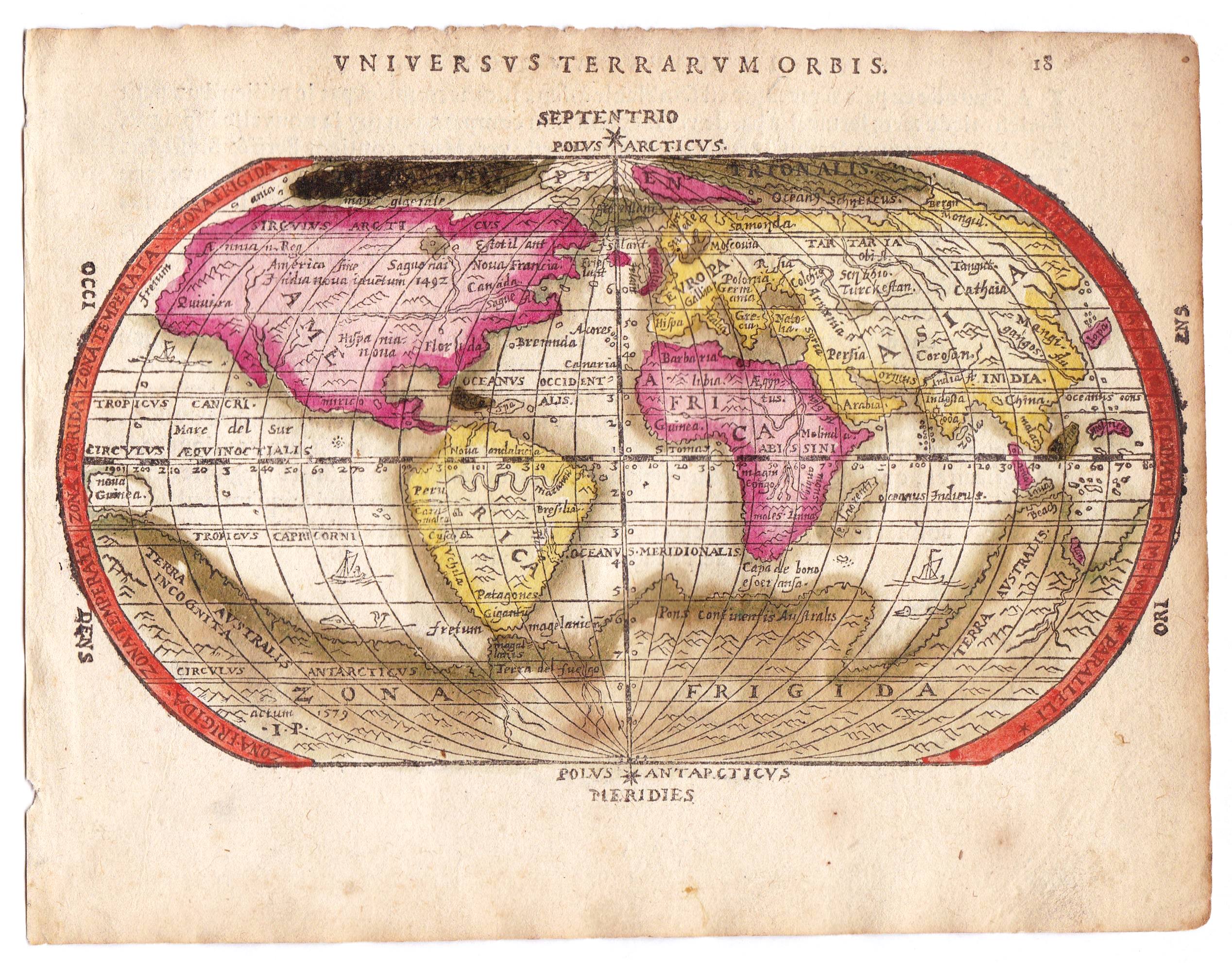 "Universus Terrarum Orbis" - World Map Weltkarte Mappemonde -- out of ...