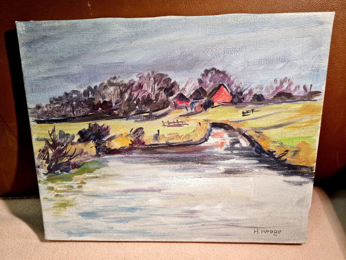 Fahretoft: Ölgemälde auf Leinwand. Rechts unten mit *H. Wrage* signiert ...