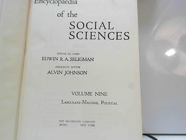 encyclopedia of the social sciences volumes IX-X Lab-Mor von Collectif: Satisfaisant | JLG ...