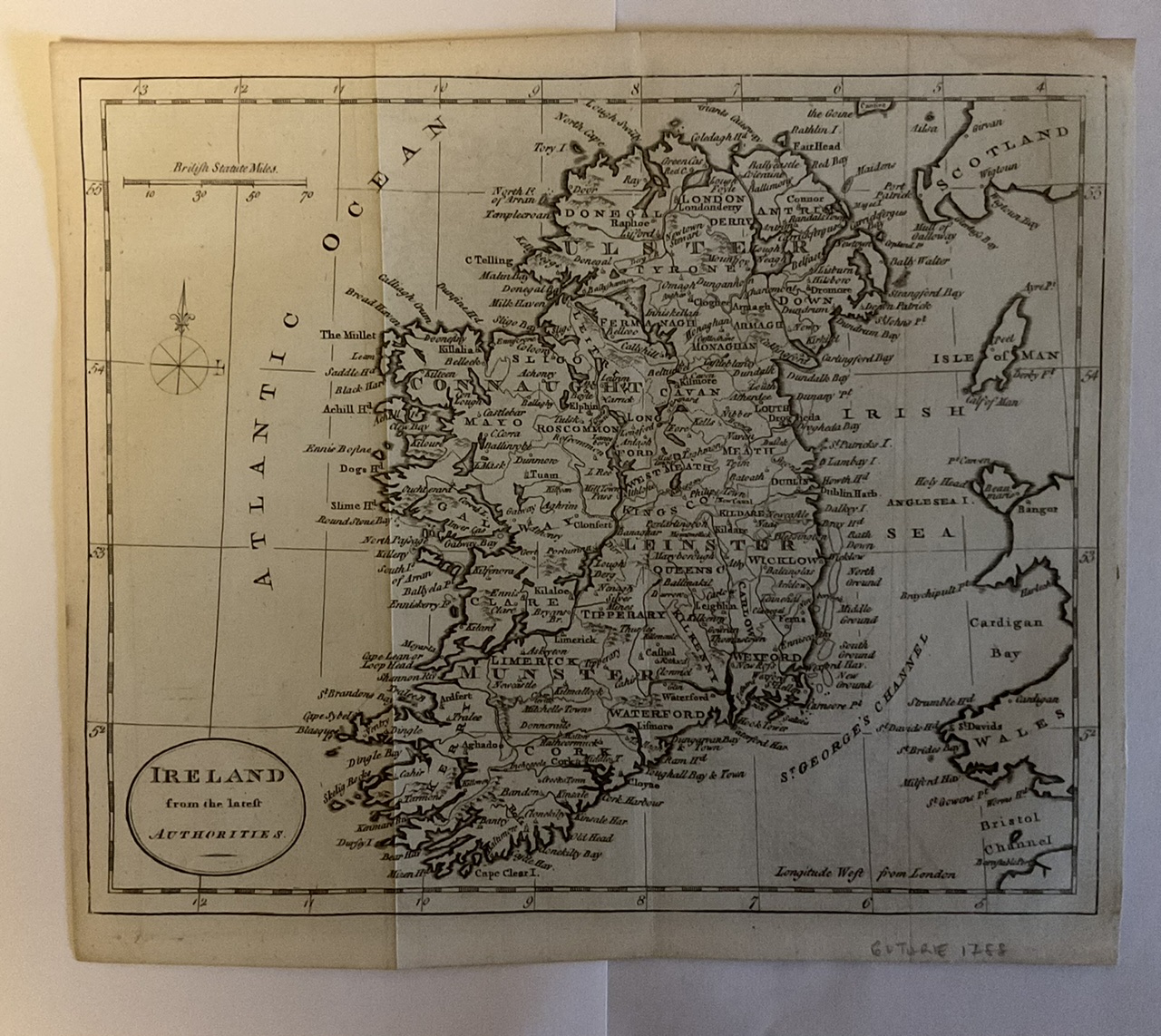 [map] Ireland from the latest Authorities.: Map | Celsus Books, PBFA.