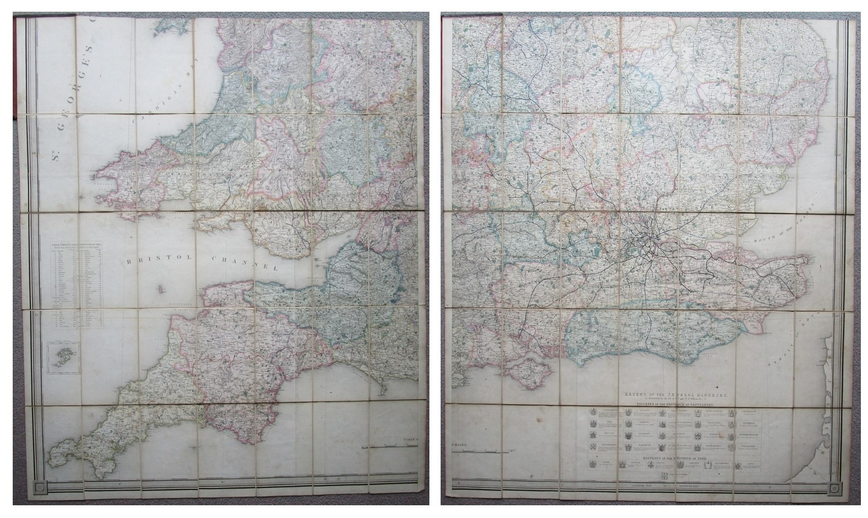 A MAP OF ENGLAND & WALES divided into counties, parliamentary divisions ...