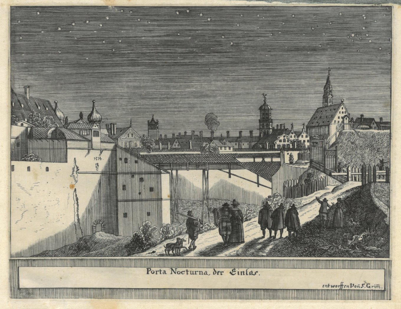AUGSBURG. - Alter Einlaß. "Porta Nocturna, der Einlas". Das Nachttor ...