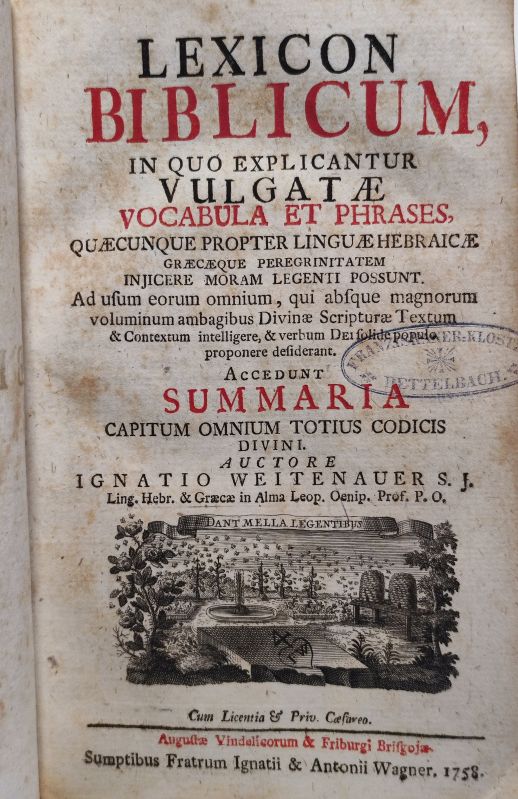 Lexicon Biblicum, in quo explicantur vulgatae vocabula et phrases ...