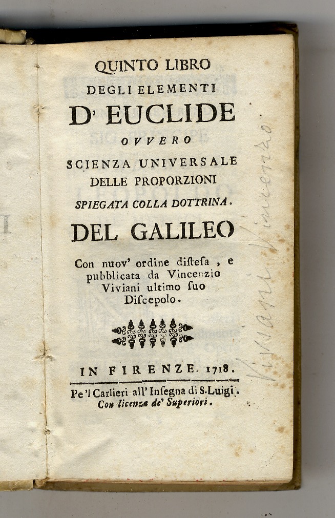 Quinto libro degli elementi d'Euclide ovvero Scienza universale delle ...