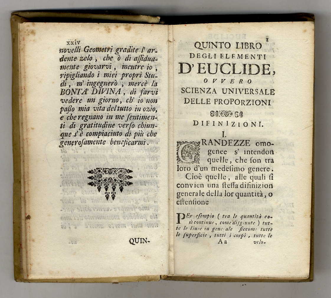 Quinto libro degli elementi d'Euclide ovvero Scienza universale delle ...