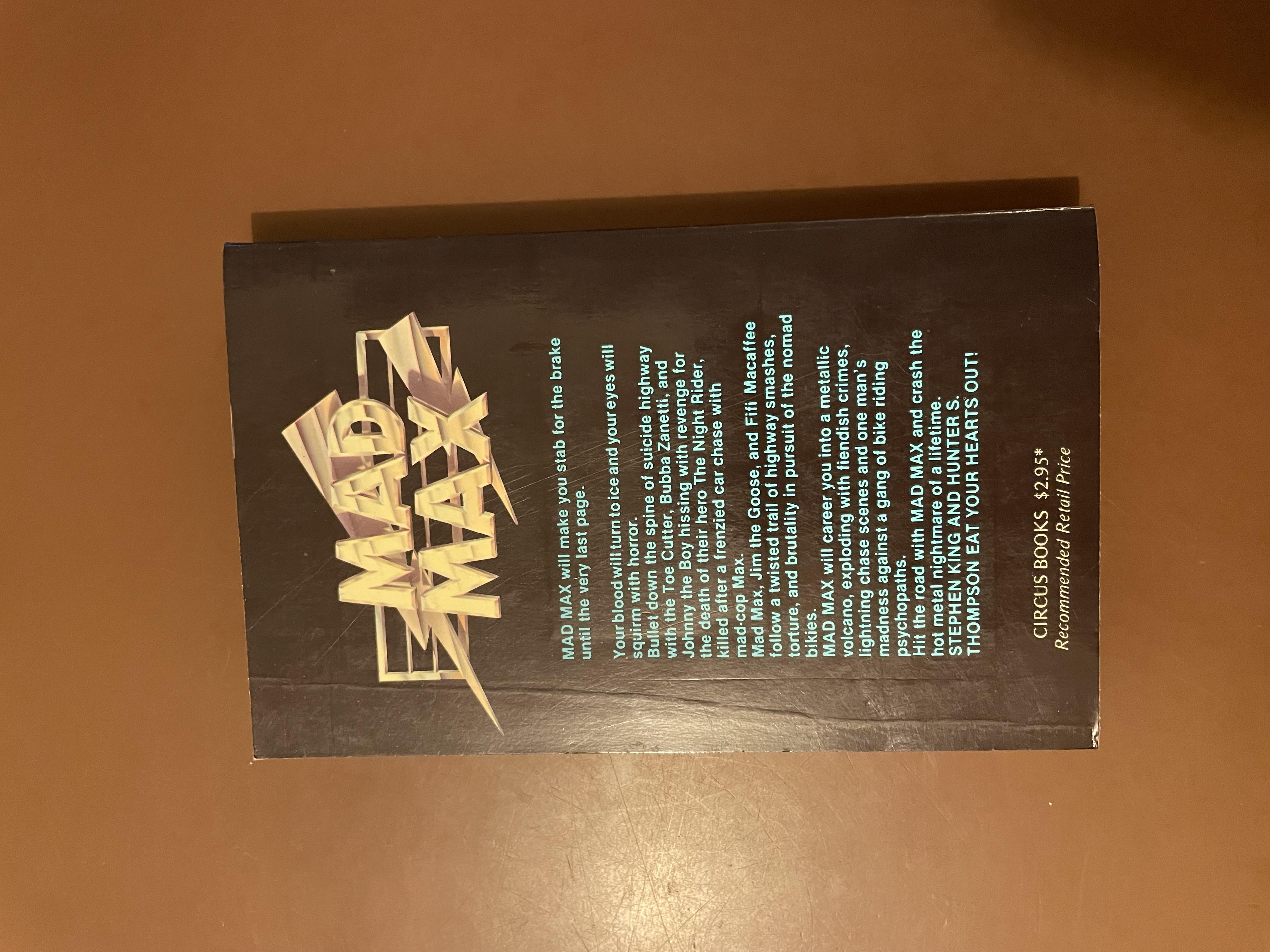 Mad Max by Terry Kaye: Very Good Soft cover (1979) 1st Edition | Gnosis ...