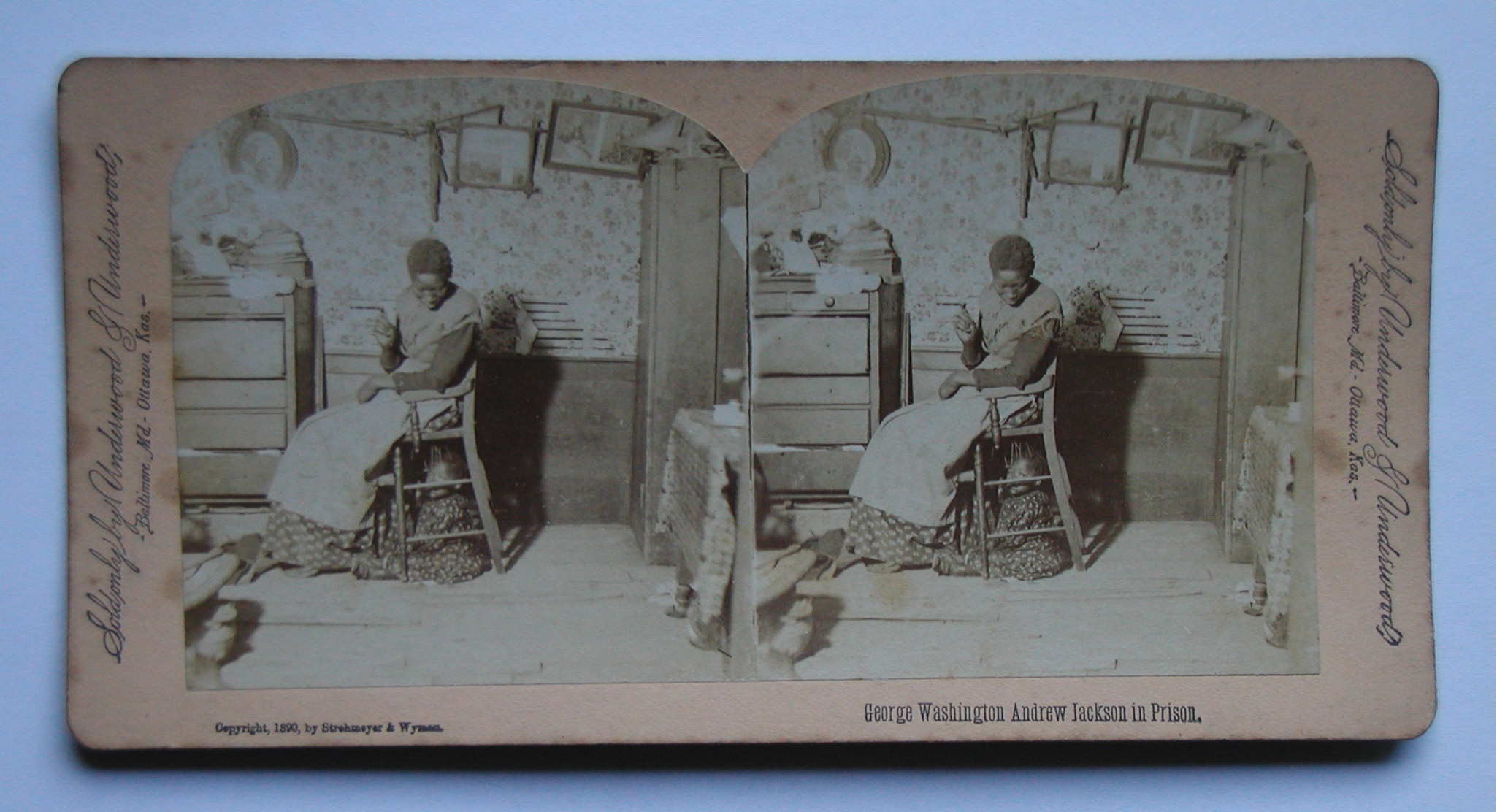 George Washington Andrew Jackson in Prison. by Original Stereoview Card ...