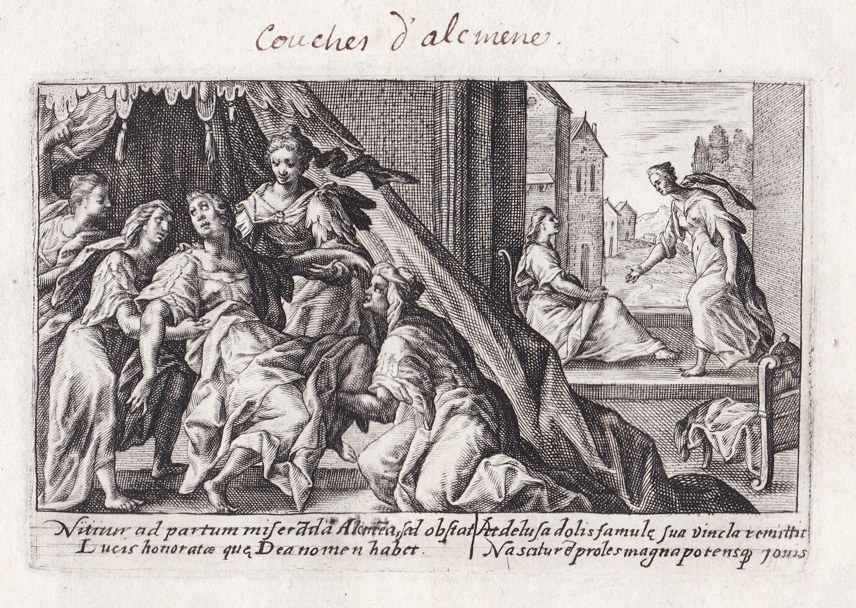 "Nititur ad partum miseranda Alcmena, sed obstat / Lucis honoratae quae ...