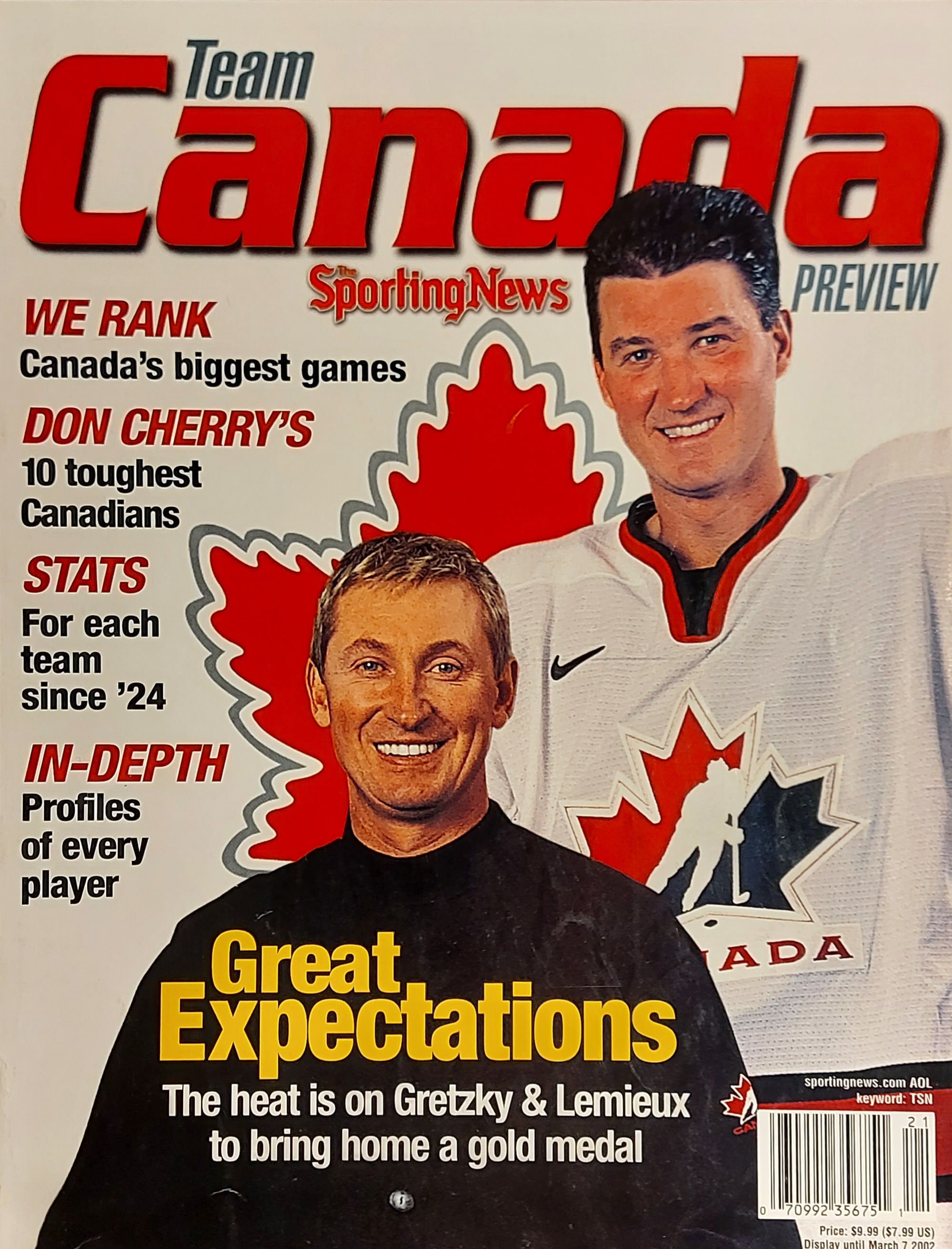The Sporting News, Team Canada Preview 2002 by Farrell, Francis X ...