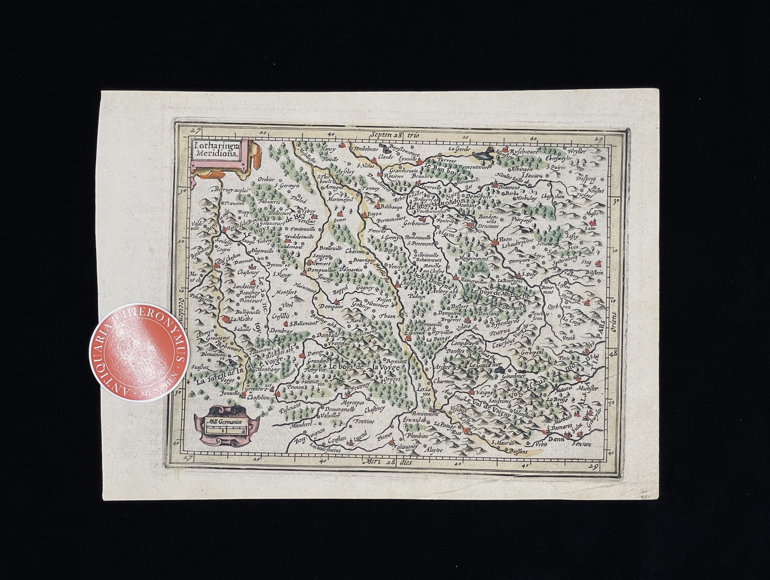 Landkarte von Lothringen, Südlothringen (Lotharingia Meridiona.[lis ...