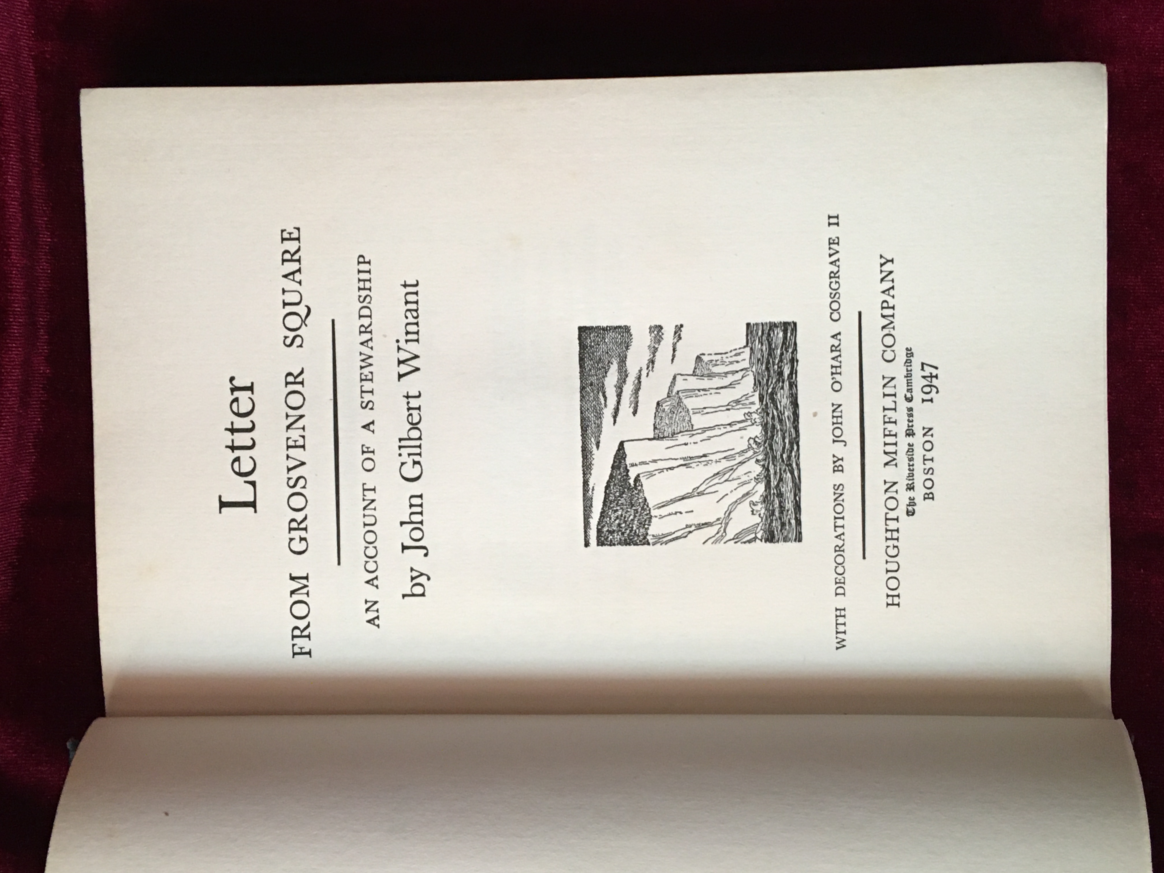 Letter From Grosvenor Square: An Account of a Stewardship by Winant ...