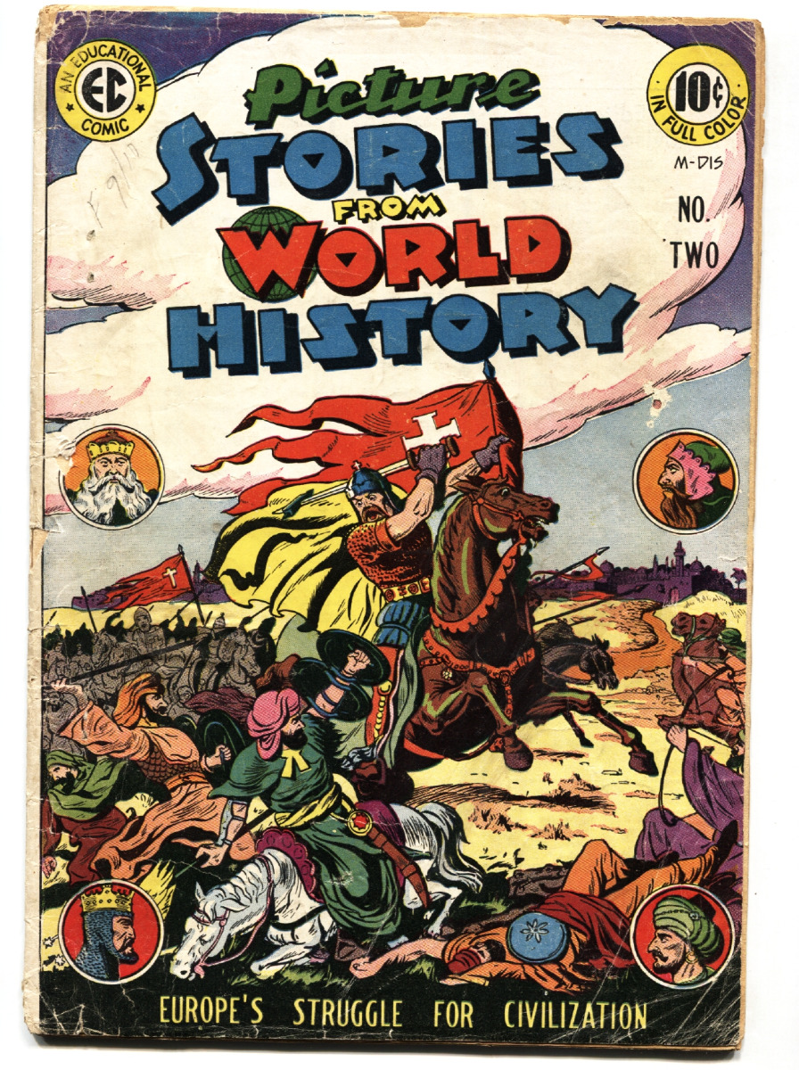 Picture Stories From World History #2 1947- EC comic- crusades- Mongols ...
