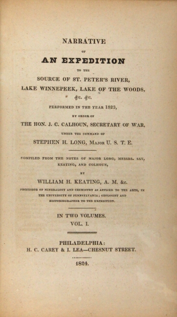 Narrative of an expedition to the source of St. Peter's River, Lake ...