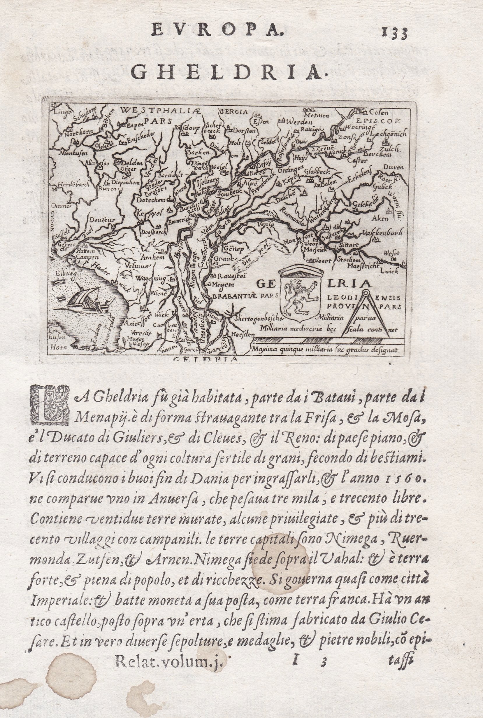 "Gheldria / Geldria" - Geldern Holland Deventer carte gravure Karte map ...