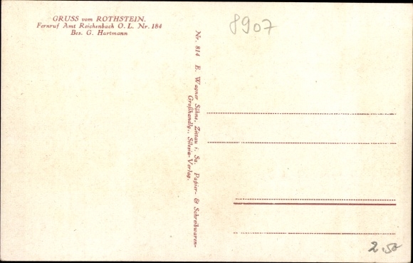 Ansichtskarte / Postkarte Rothstein Rotstein Reichenbach in der ...