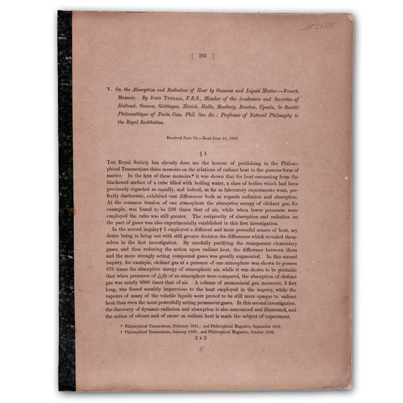 On the Absorption and Radiation of Heat by Gaseous and Liquid Matter ...