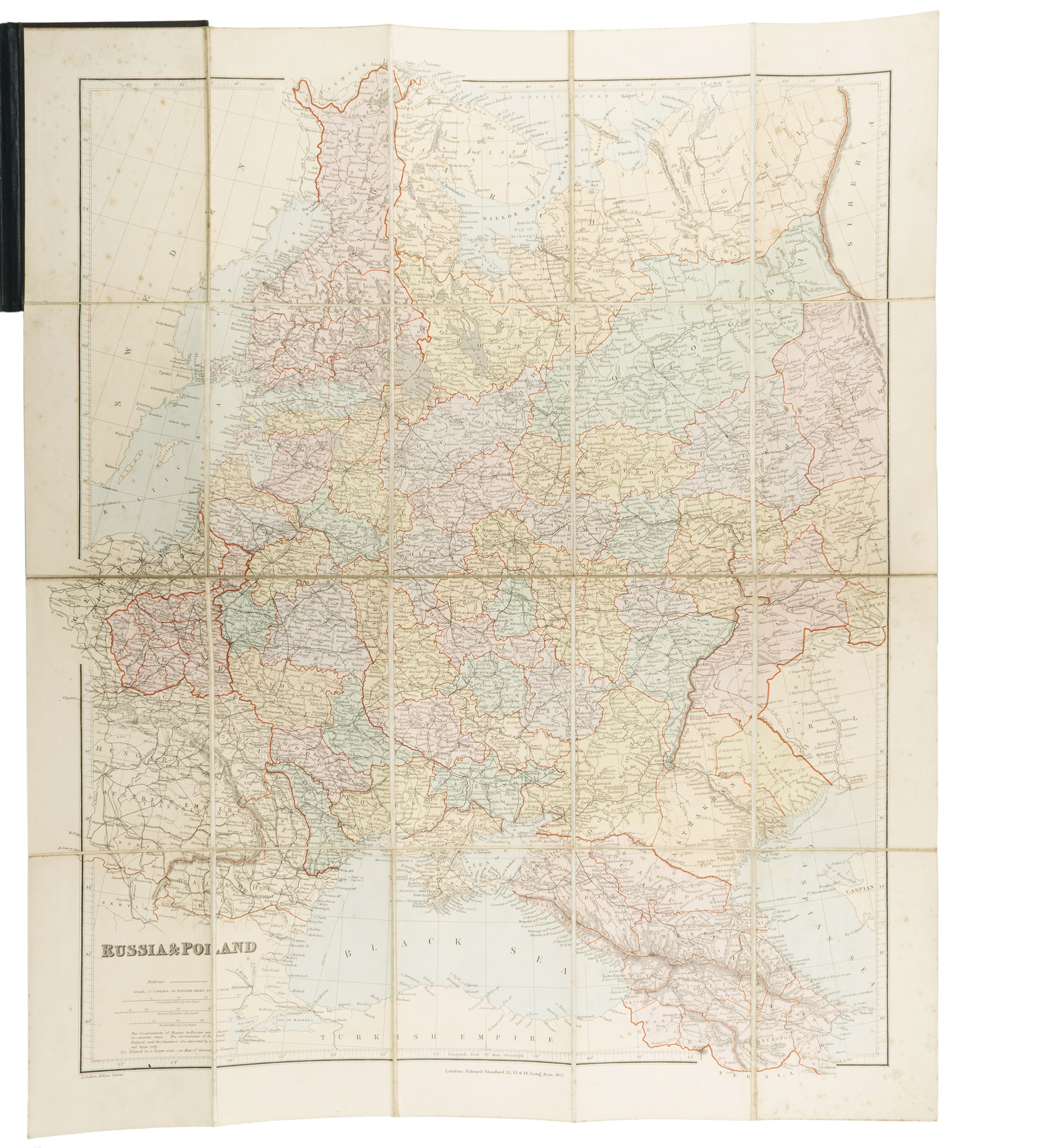 Map of Russia and Poland. by MAP. RUSSIA.: (1890) | Jarndyce, The 19th ...