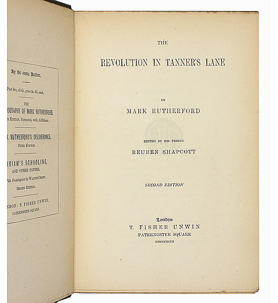 The Revolution in Tanner's Lane. Edited by his friend Reuben Shapcott ...