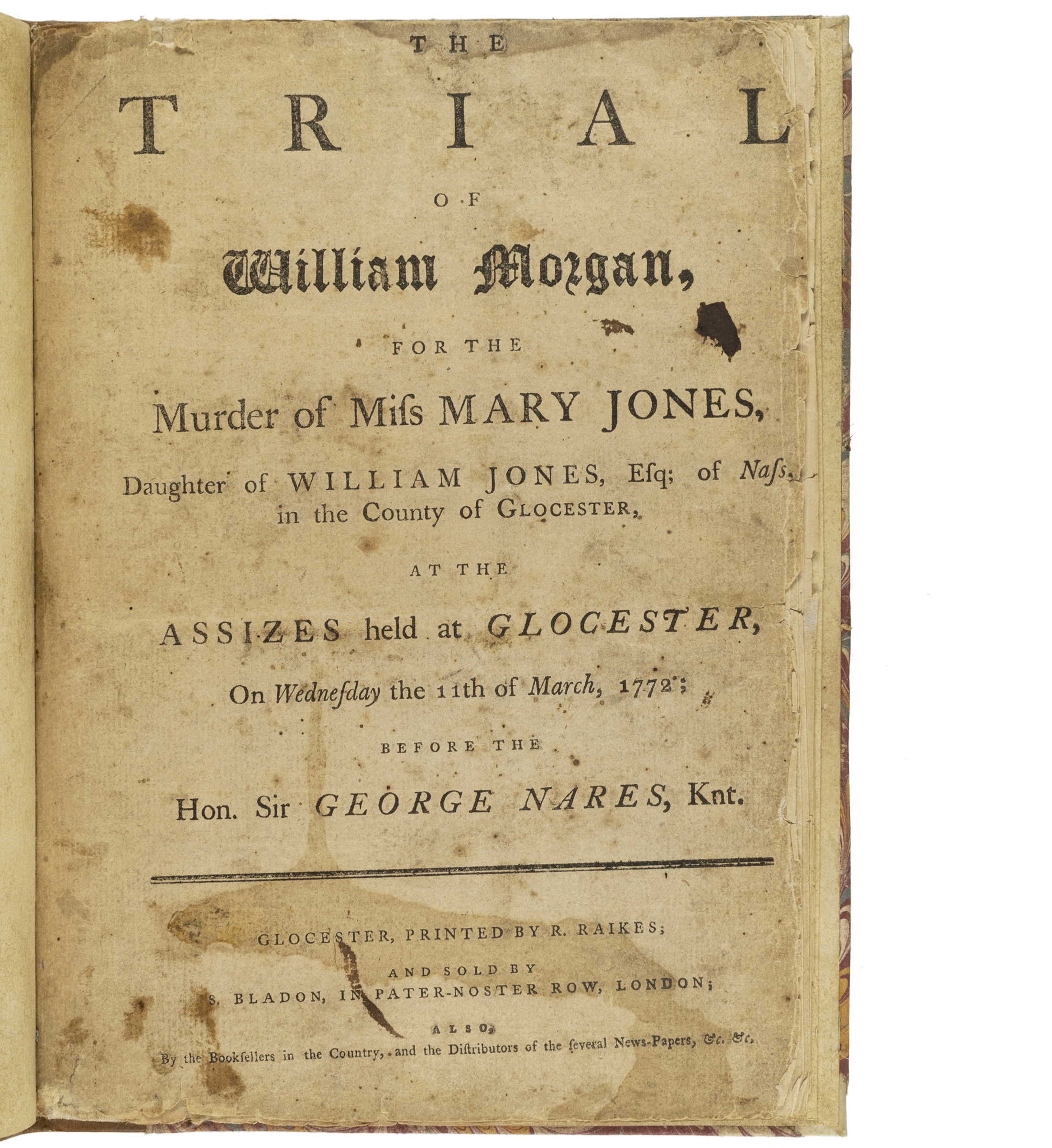 The Trial of William Morgan, for the Murder of Miss Mary Jones ...