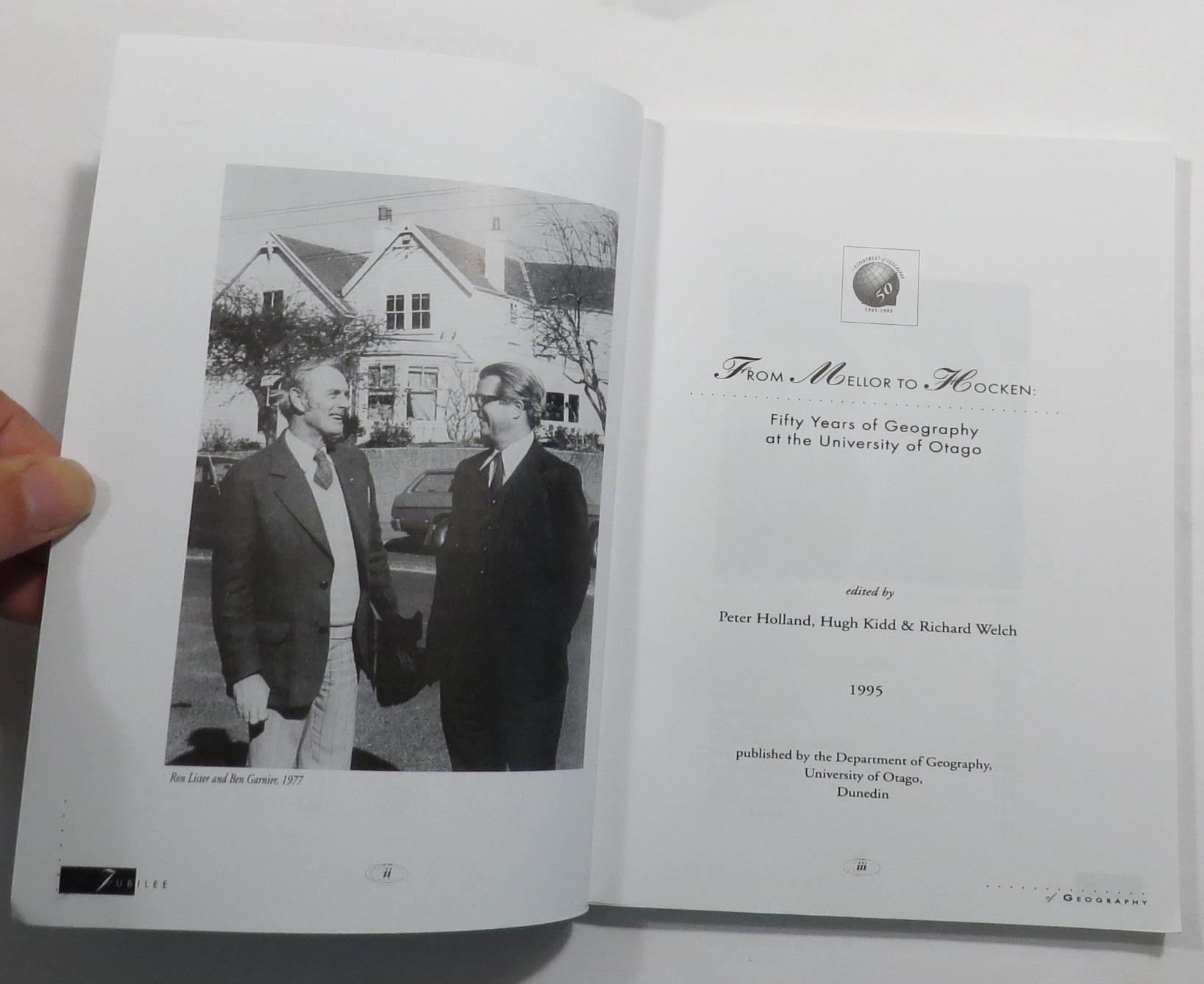 From Mellor to Hocken : Fifty Years of Geography at the University of ...