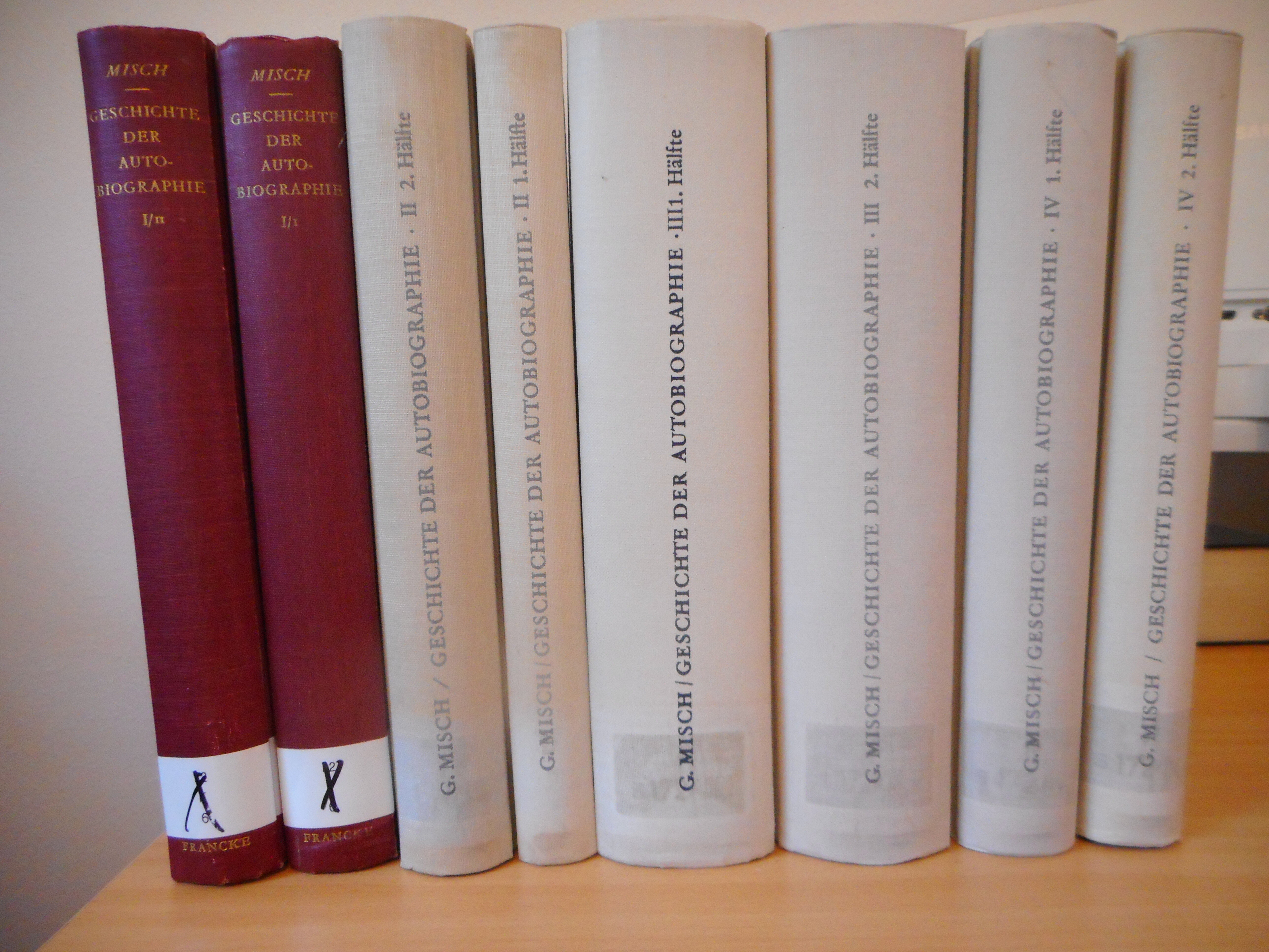 Geschichte der Autobiographie (4 Bände in 8 Bänden komplett) Bände 1 ...