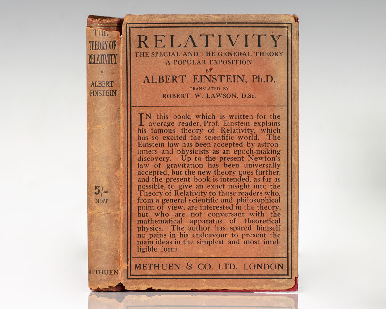 Relativity: The Special And General Theory. by Einstein, Albert: (1920 ...