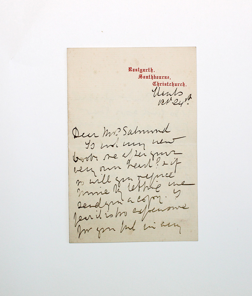 An Original Written and Signed Letter by Artist Robert Anning Bell by ...