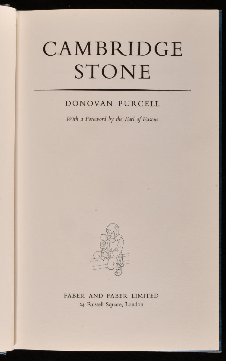 Cambridge Stone by Donovan Purcell: Fine Cloth (1967) First edition ...