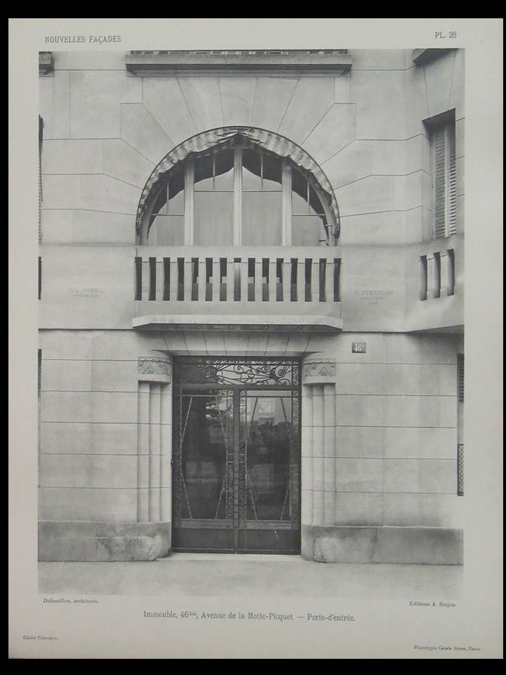 PARIS, 2 PLACE JOFFRE - 4 PLANCHES - 1929 - ARCHITECTURE, DUBOUILLON ...