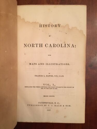 History of North Carolina; With maps and Illustrations by Francis L ...