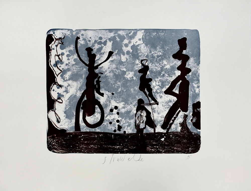 Szene. [19]95. [Signierte Original-Farblithografie / signed original ...